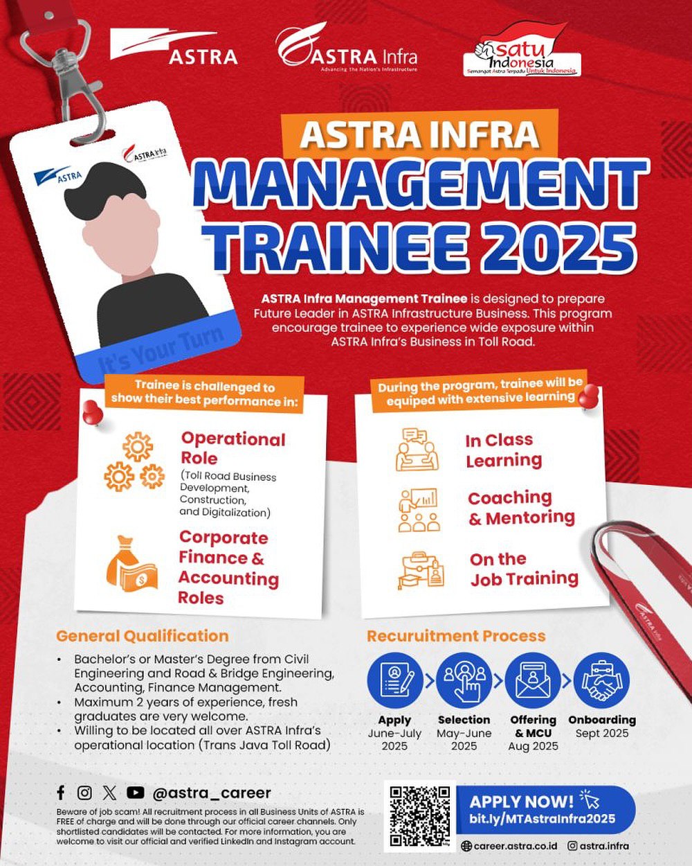 ASTRA INFRA MANAGEMENT TRAINEE 2025 - Cari Kerja Bandung